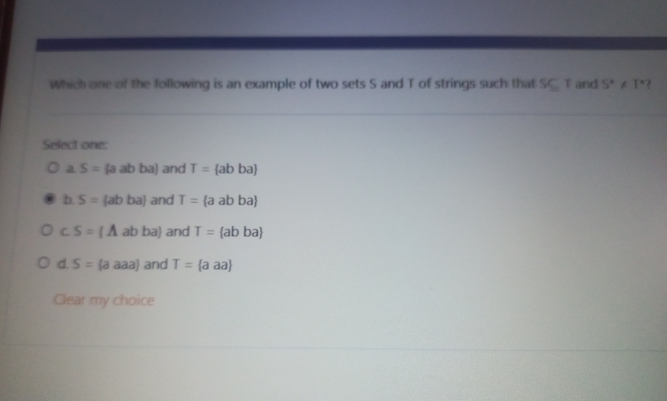 Solved Which one of the following is an example of two sets | Chegg.com