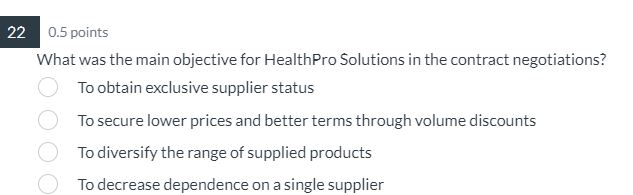Solved 22. ﻿What was the main objective for HealthPro | Chegg.com