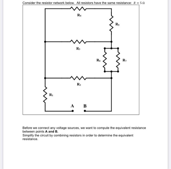 Solved Consider the resistor network below. All resistors | Chegg.com