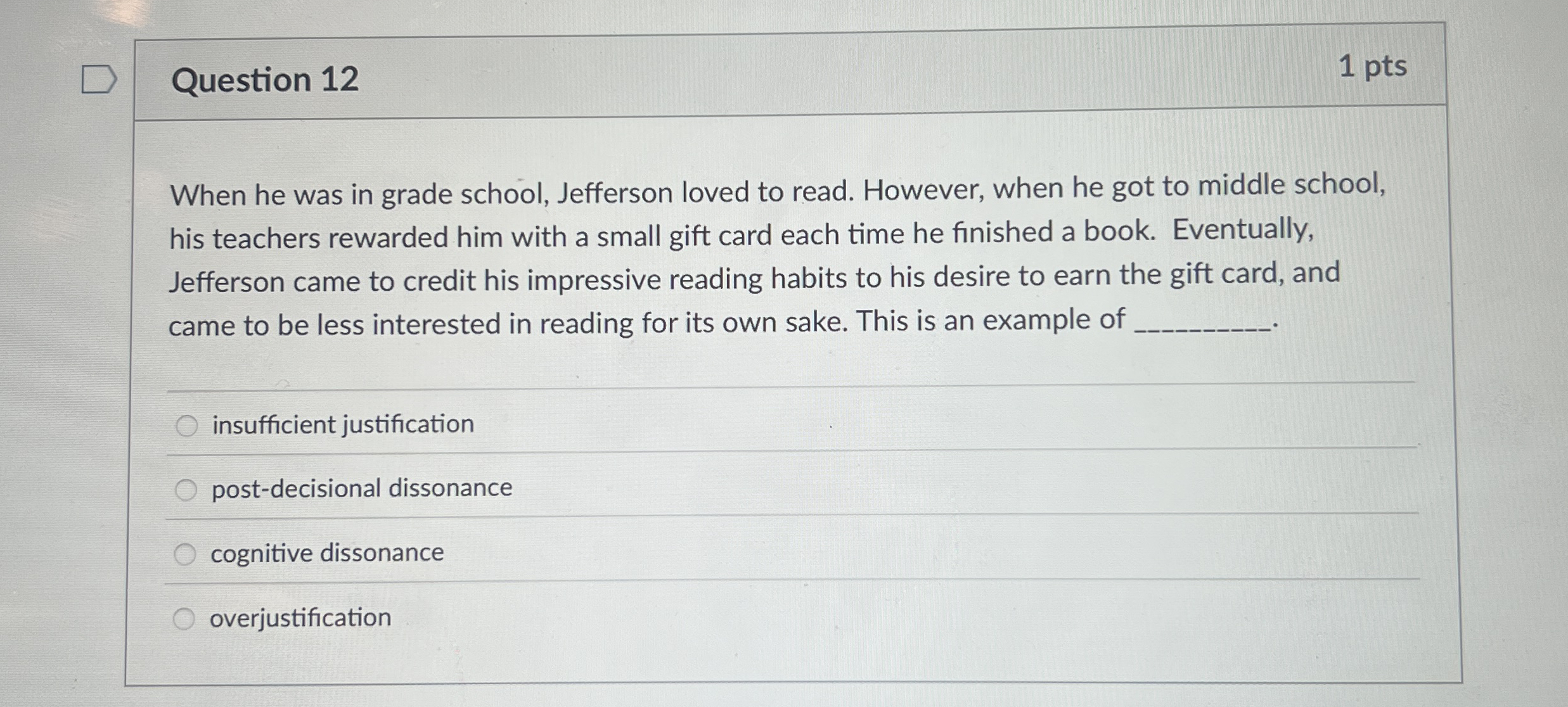 Solved Question 121 ﻿ptsWhen he was in grade school, | Chegg.com