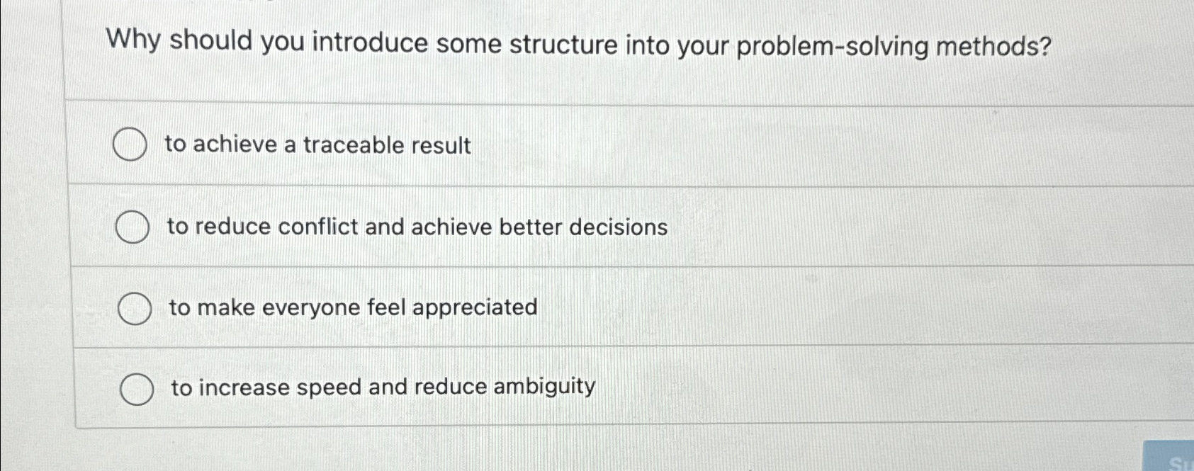 Solved Why should you introduce some structure into your | Chegg.com