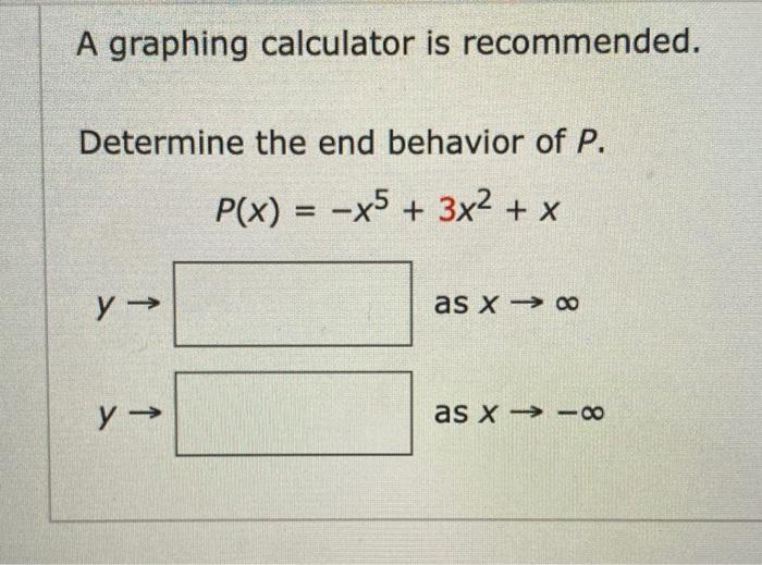 Solved A graphing calculator is recommended. Determine the | Chegg.com
