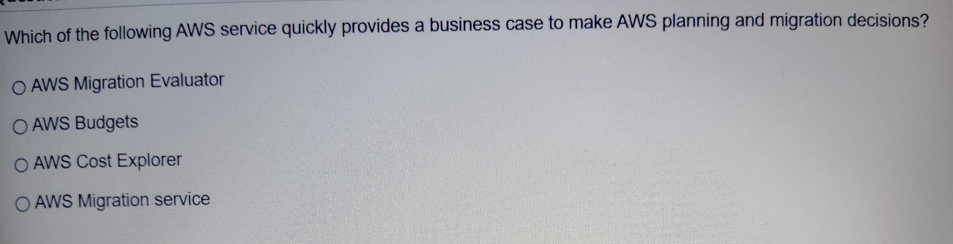 Solved Which of the following AWS service quickly provides a | Chegg.com