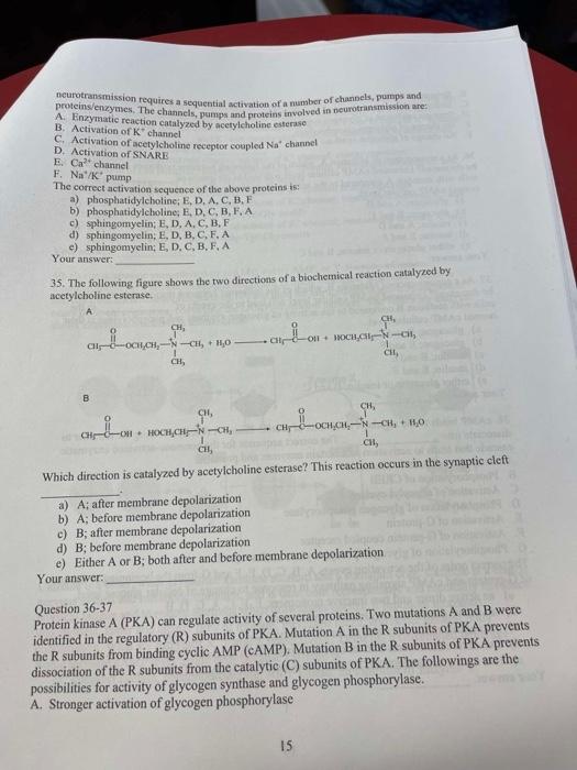 32. All cells acquite the molecules and ions they | Chegg.com