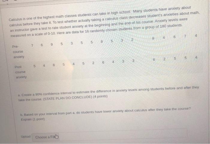 Solved Calculus is one of the highest math classes students | Chegg.com