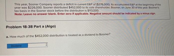 Solved This year, Sooner Company reports a deficit in | Chegg.com