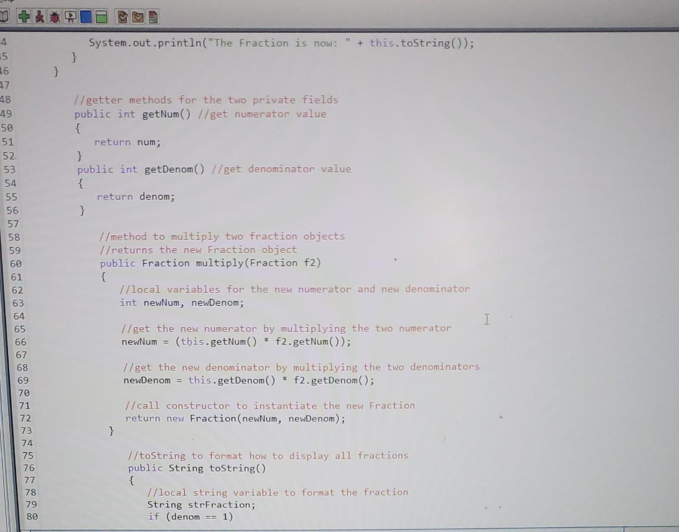 Solved Program requirements: Fraction class - The | Chegg.com