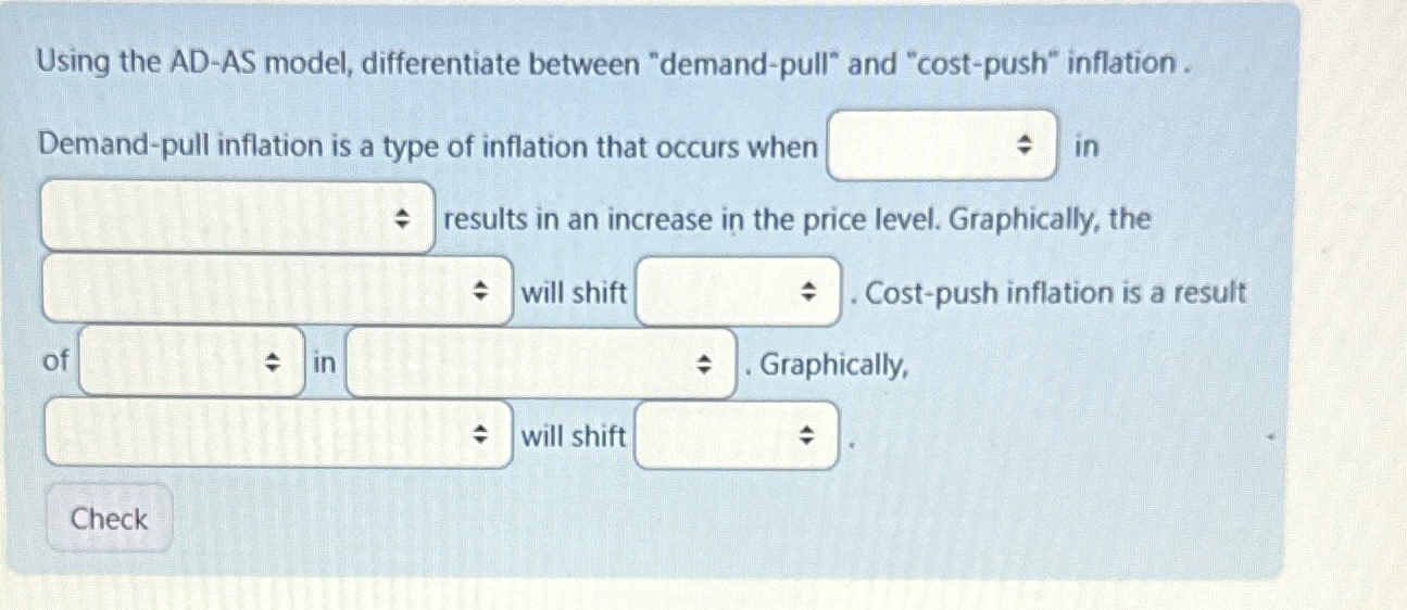 Solved Using the AD-AS model, differentiate between | Chegg.com