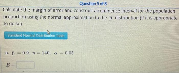 Solved Calculate the margin of error and construct a | Chegg.com