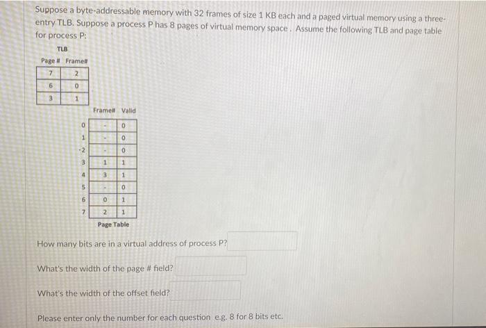 Solved Suppose a byte-addressable memory with 32 frames of | Chegg.com