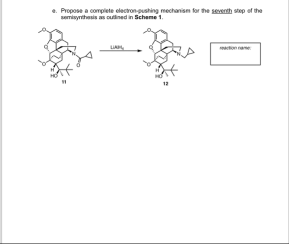e. ﻿Propose a complete electron-pushing mechanism for | Chegg.com