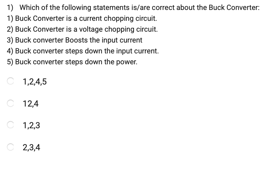 Solved 1) ﻿Which of the following statements is/are correct | Chegg.com
