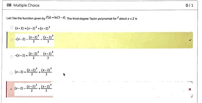 Solved Let f be the function given by f(x)=ln(3−x). The | Chegg.com