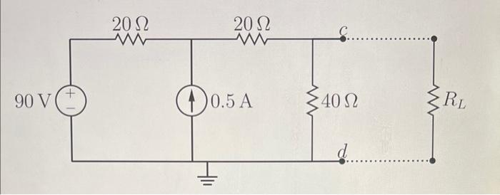Solved find the load RL and the maximum power transfer and | Chegg.com