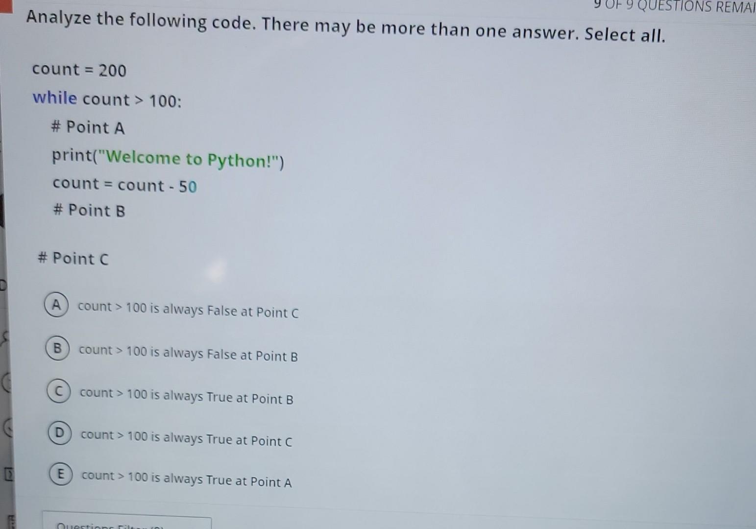 Solved Analyze the following code. There may be more than | Chegg.com