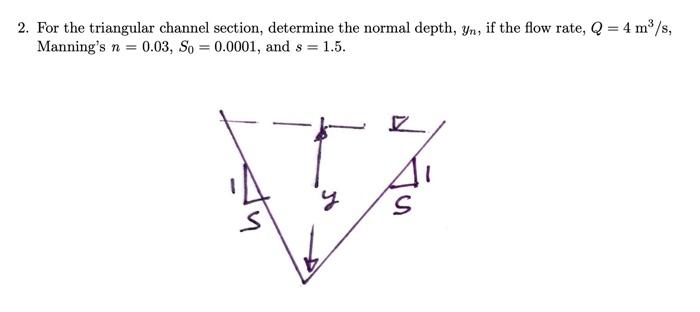 Solved 2. For the triangular channel section, determine the | Chegg.com