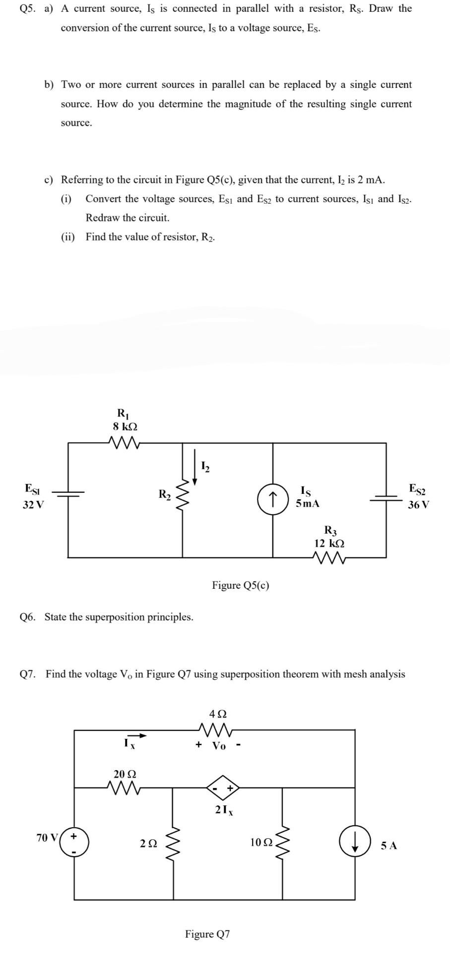 Solved Q2. Use mesh analysis to find the voltage Vx in | Chegg.com
