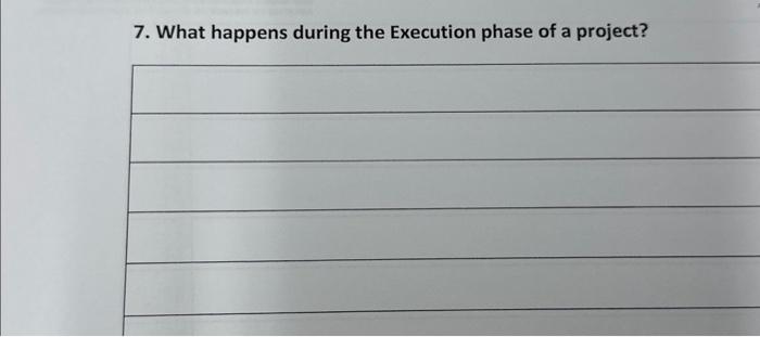 Solved 7. What happens during the Execution phase of a | Chegg.com