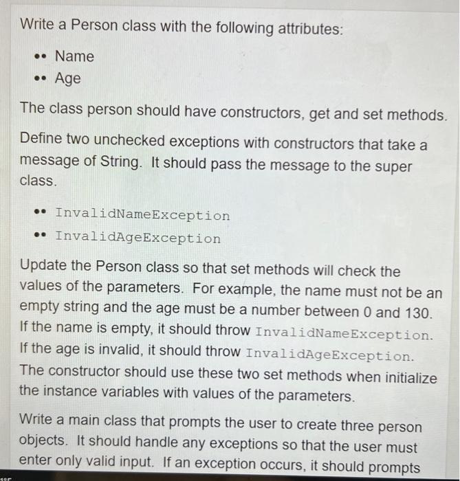 Solved Write a Person class with the following attributes: - | Chegg.com