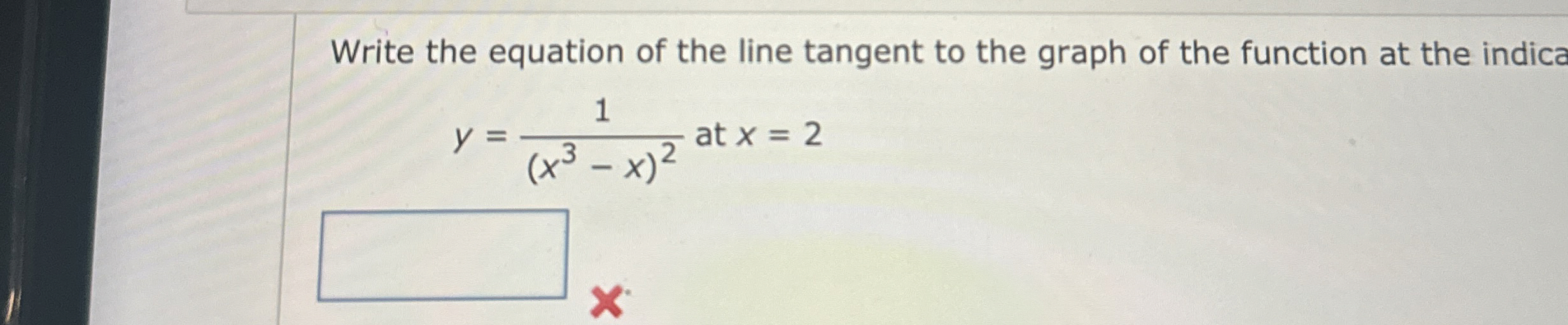 Solved Write the equation of the line tangent to the graph | Chegg.com