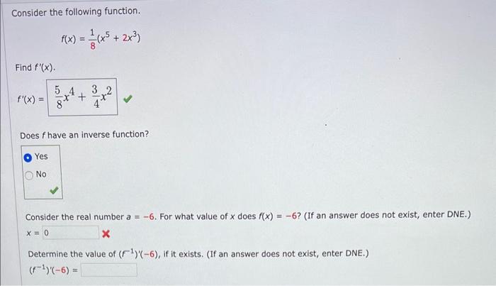 Solved Consider The Following Function F X 81 X5 2x3 Find