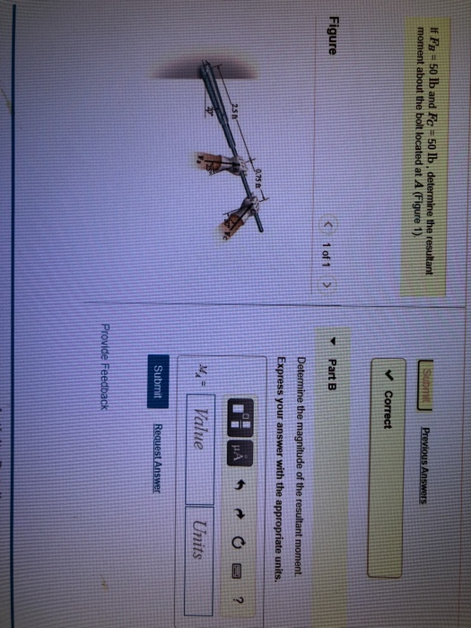 Solved If Fg = 50 lb and Fc = 50 lb, determine the resultant | Chegg.com