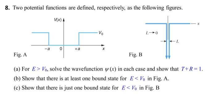 Solved Two potential functions are defined, respectively, as | Chegg.com