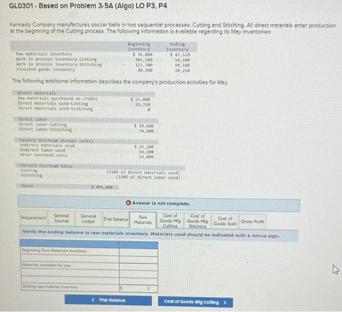 GL0301- Based on Problem 3-5A (Algo) LO P3, P4 | Chegg.com