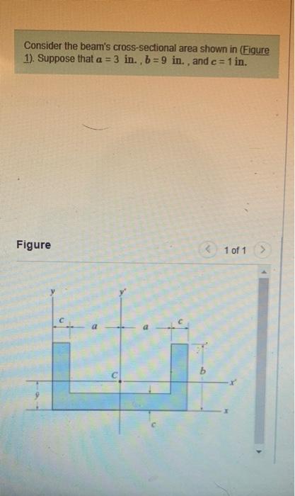 Solved Consider the beam's cross-sectional area shown in | Chegg.com