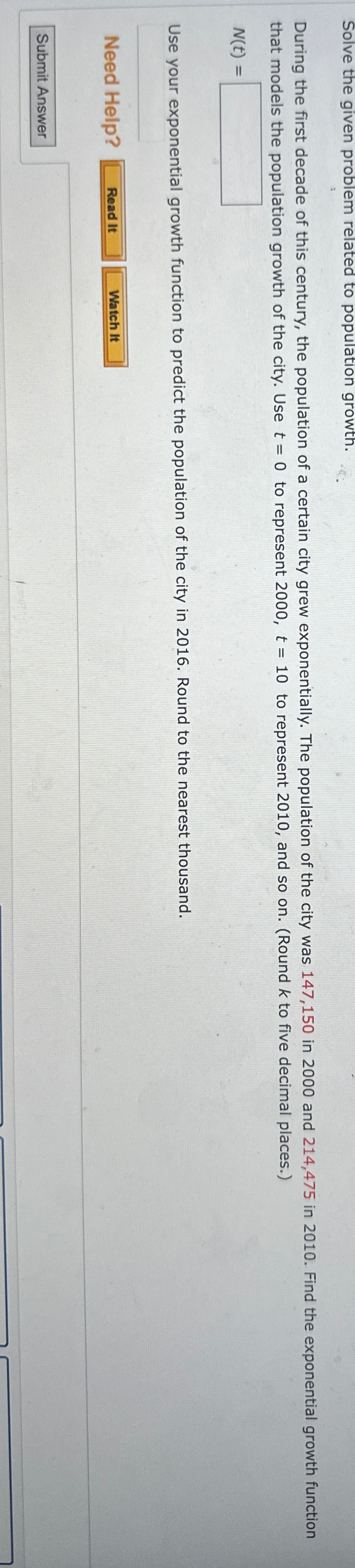 Solved Solve the given problem related to population | Chegg.com