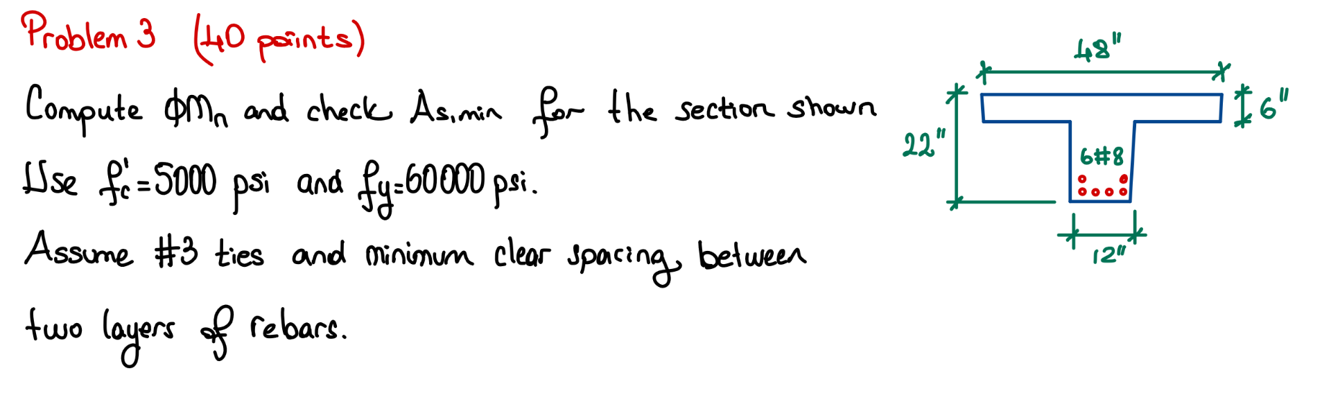 Solved Problem 3 (40 ﻿points)Compute φMn ﻿and check As,min | Chegg.com