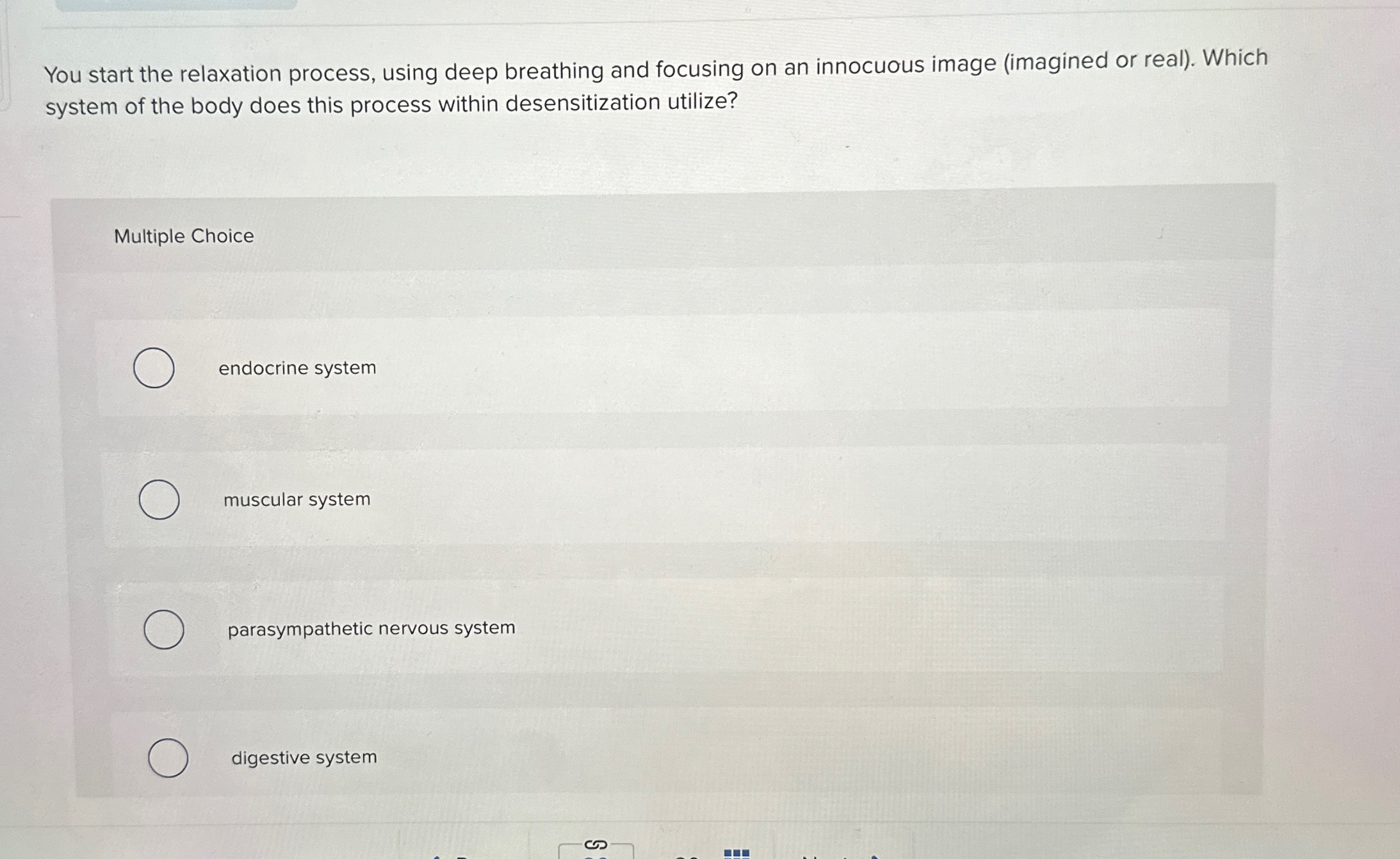 Solved You start the relaxation process, using deep | Chegg.com