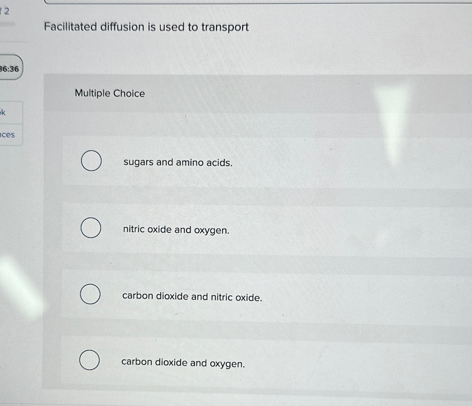 Solved 12Facilitated diffusion is used to transportMultiple | Chegg.com