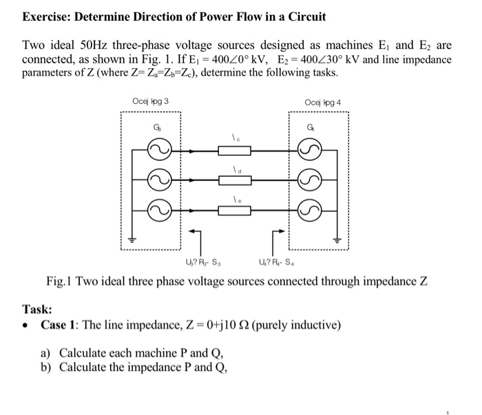 Solved Exercise: Determine Direction of Power Flow in a | Chegg.com