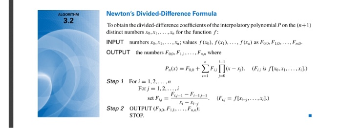 Solved 1. Use Eq. (3.10) or Algorithm 3.2 to construct | Chegg.com