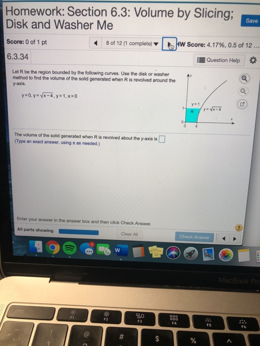 Solved Homework: Section 6.3: Volume by Slicing; Disk and | Chegg.com
