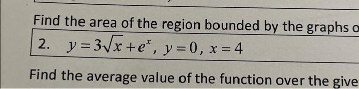 Solved find the area of the region bounded by the graphs of | Chegg.com