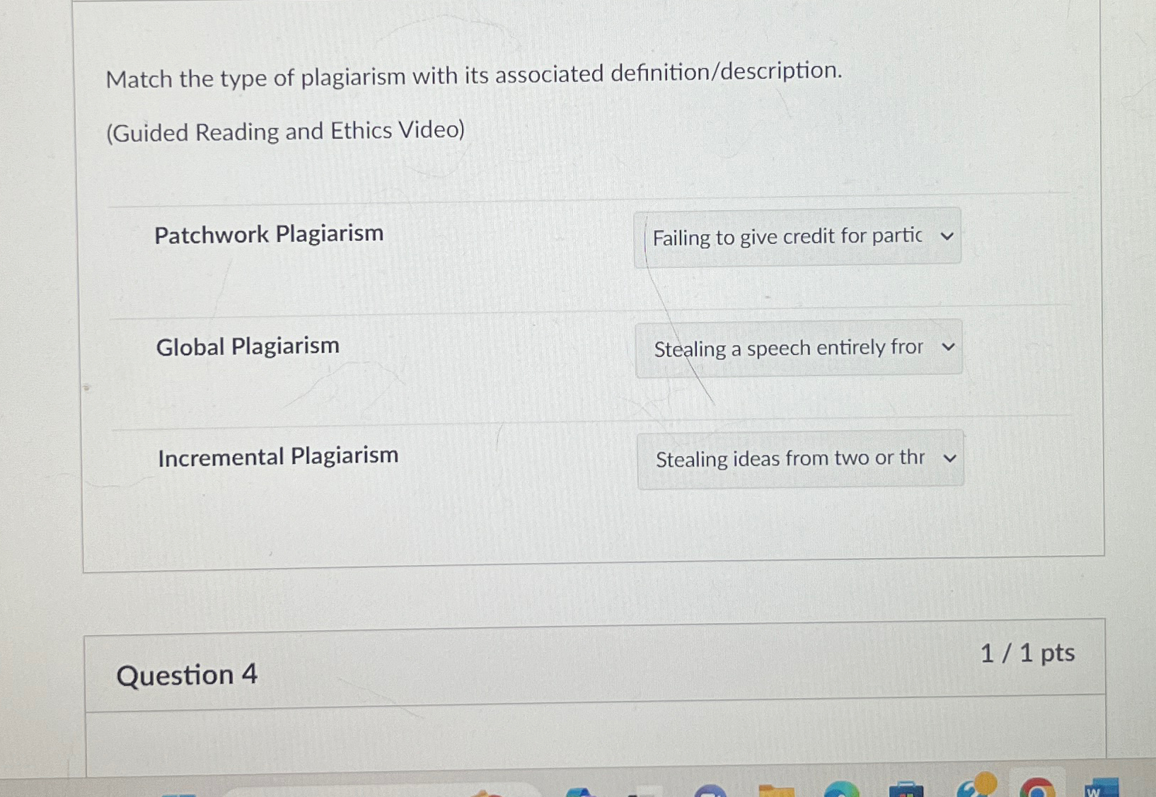 Solved Match the type of plagiarism with its associated | Chegg.com