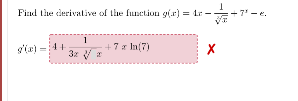 Solved Find the derivative of the function | Chegg.com