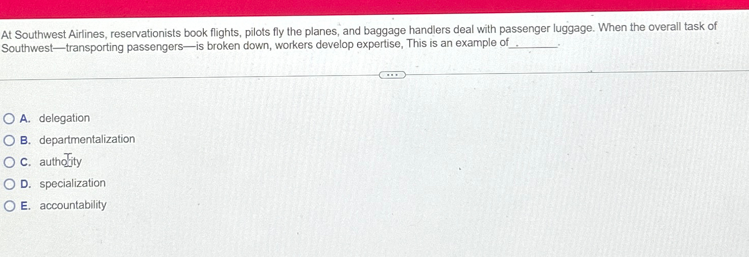 Solved At Southwest Airlines, reservationists book flights, | Chegg.com