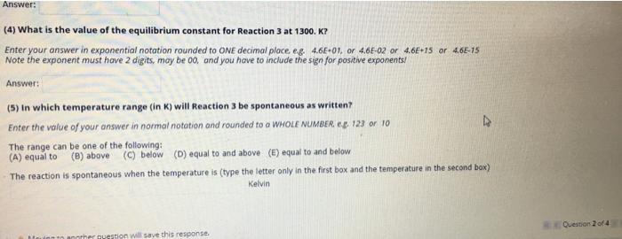 Solved Use the following reactions and given thermodynamic | Chegg.com
