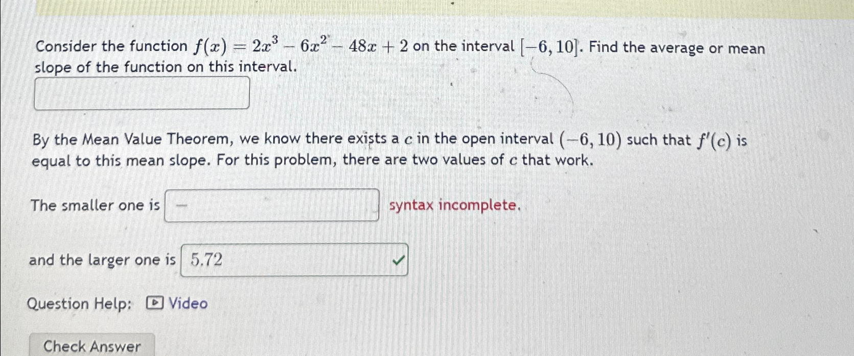 Solved Consider the function f(x)=2x3-6x2-48x+2 ﻿on the | Chegg.com