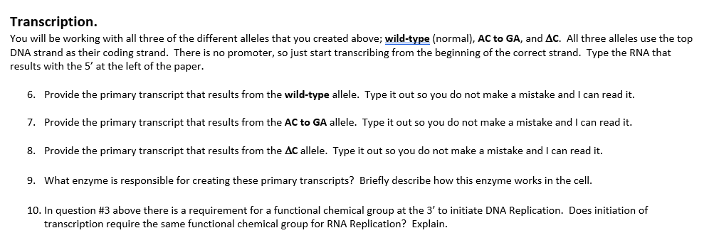 Solved Transcription.You will be working with all three of | Chegg.com