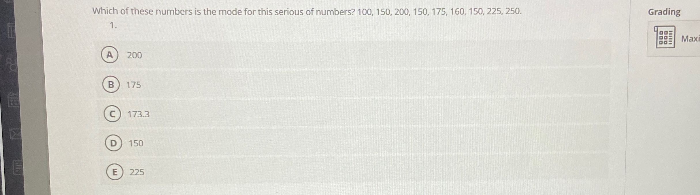 Solved Which of these numbers is the mode for this serious | Chegg.com