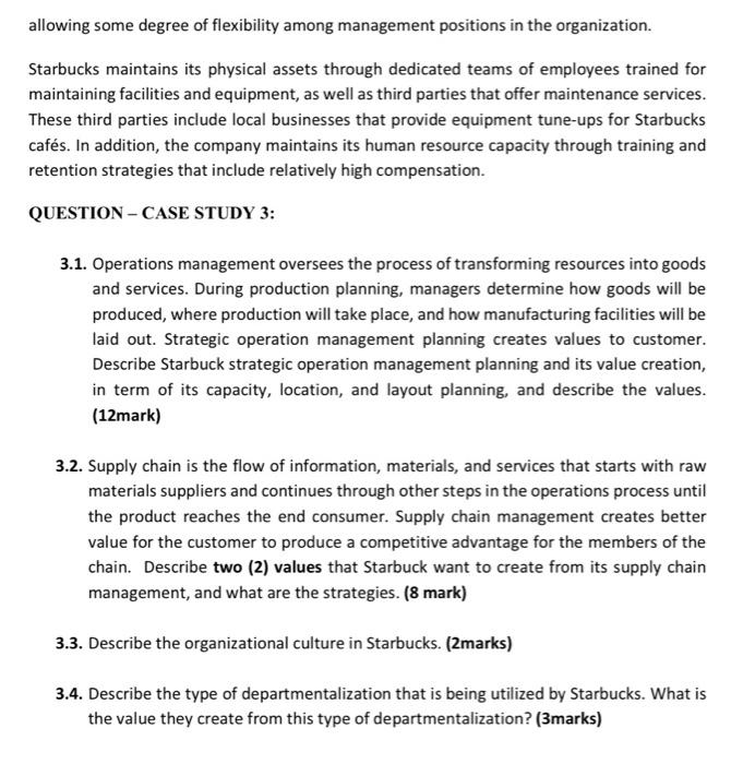 Solved Starbucks Operation Management STARBUCKS.COM | Chegg.com