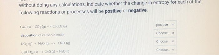 Solved Without doing any calculations, indicate whether the | Chegg.com