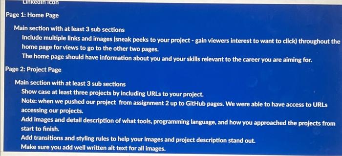 Solved CSI 140 web developer. How to create portfolio using | Chegg.com