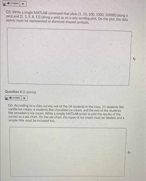Solved Question 3 (1 point) Listen Q3. In MATLAB, if array | Chegg.com