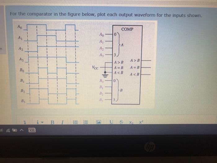 Solved For the comparator in the figure below, plot each | Chegg.com