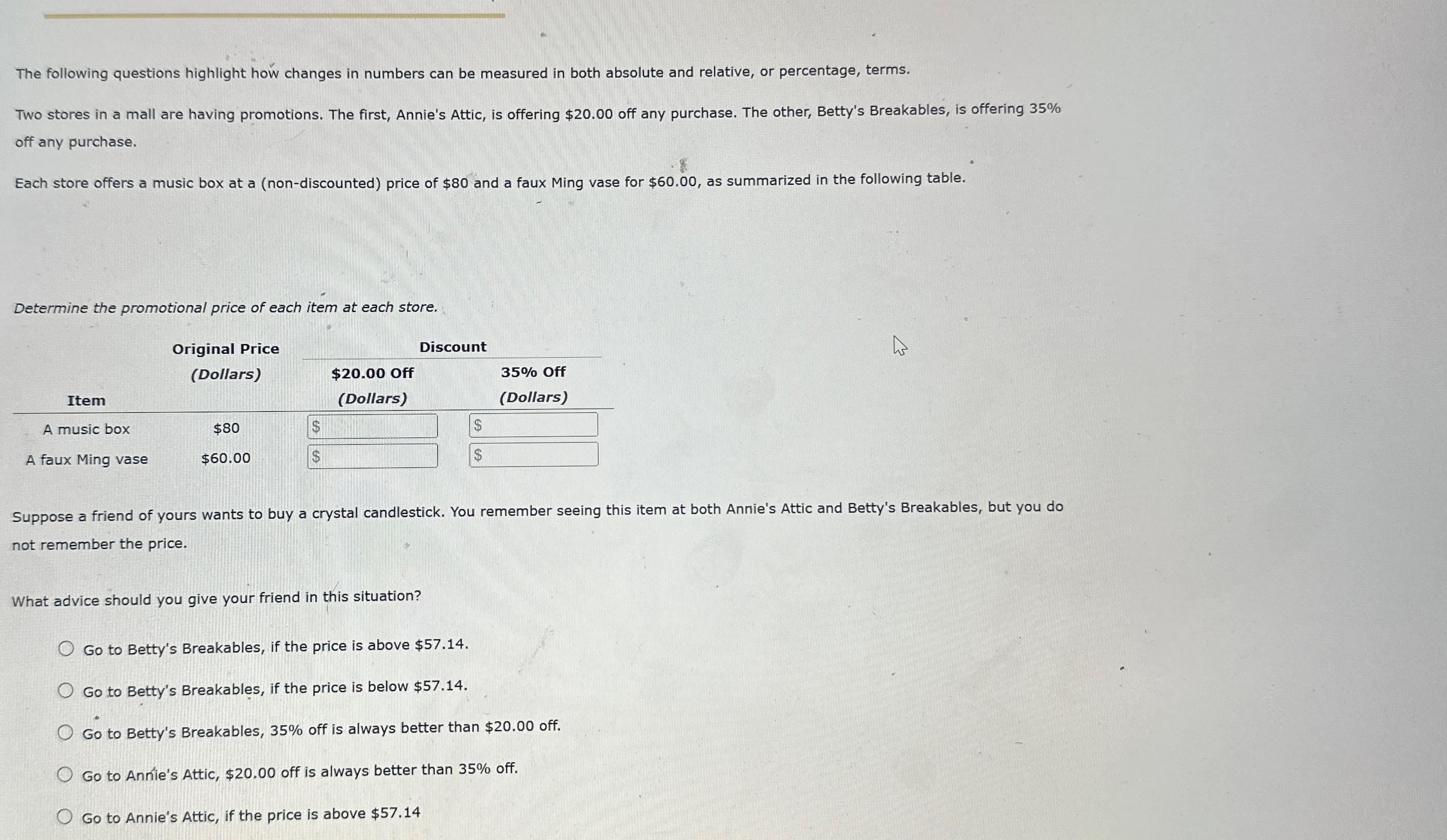 Solved The following questions highlight how changes in | Chegg.com